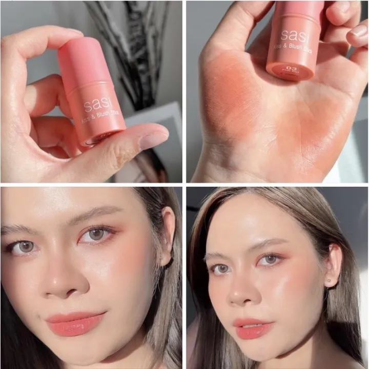 sasi Kiss & Blush Stick บลัชออนเนื้อครีม เนื้อดือมากก คือเป็นครีมบลัชที่ปาดง่าย เกลี่ยง่าย ...