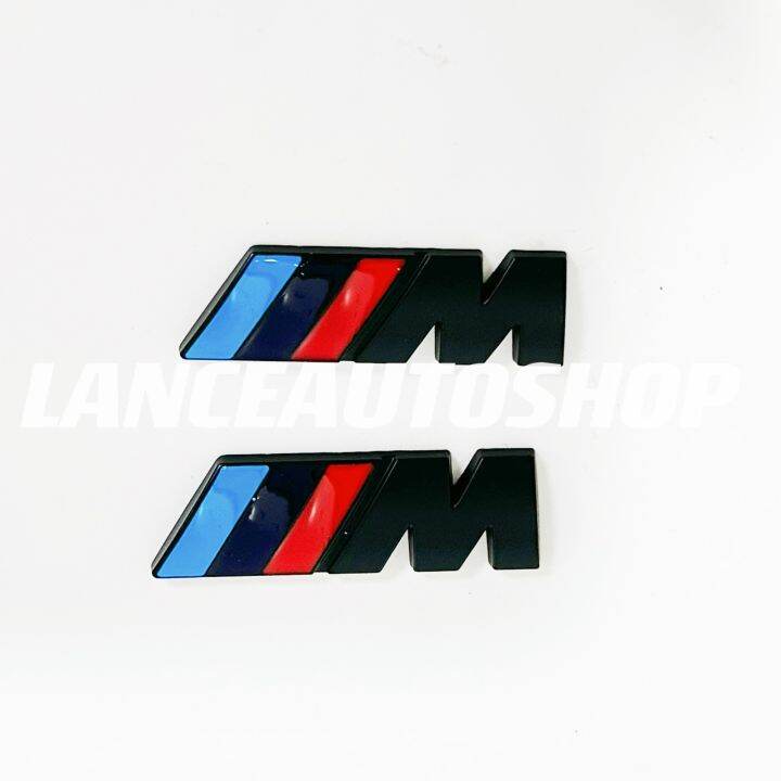 M Performance Big Metal Emblem Matte Black M Performance BMW Logo Metal ...