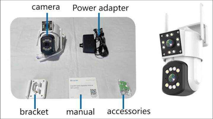 LLSEE icam365 10X zoom, dual lens, CCTV outdoor wireless camera ...