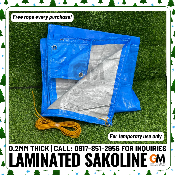 8x20ft Sakoline Blue Silver Waterproof Outdoor PE SunRain Construction ...