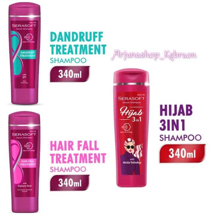 SERASOFT Serum Shampoo Anti Dandruff / Hairfall / Hijab 340ml | Lazada ...