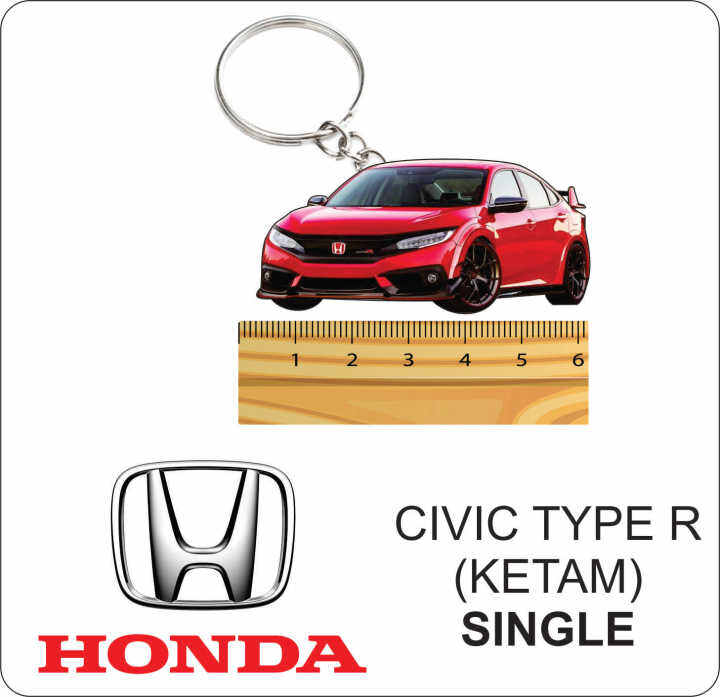Honda civic typeR type R keychain 2d civic ketam | Lazada