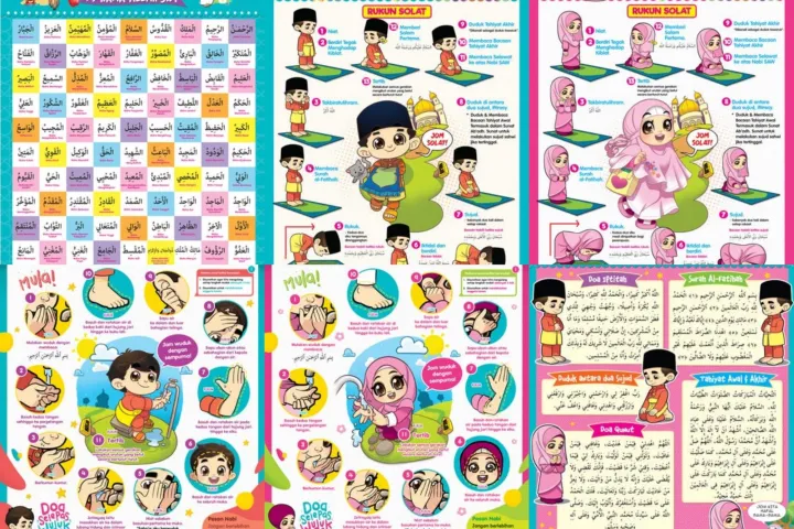 POSTER MUDAHNYA SOLAT, MUDAHNYA WUDHUK, BACAAN DALAM SOLAT, ZIKIR ...