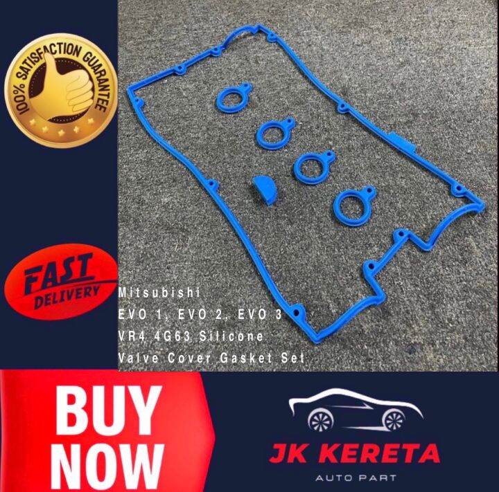 Mitsubishi EVO 1, EVO 2, EVO 3 VR4 4G63 Silicone Valve Cover Gasket Set ...