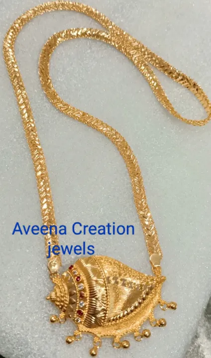 Gold Plated Sangu pendent chain 24 inch 🚫 not 916 | Lazada