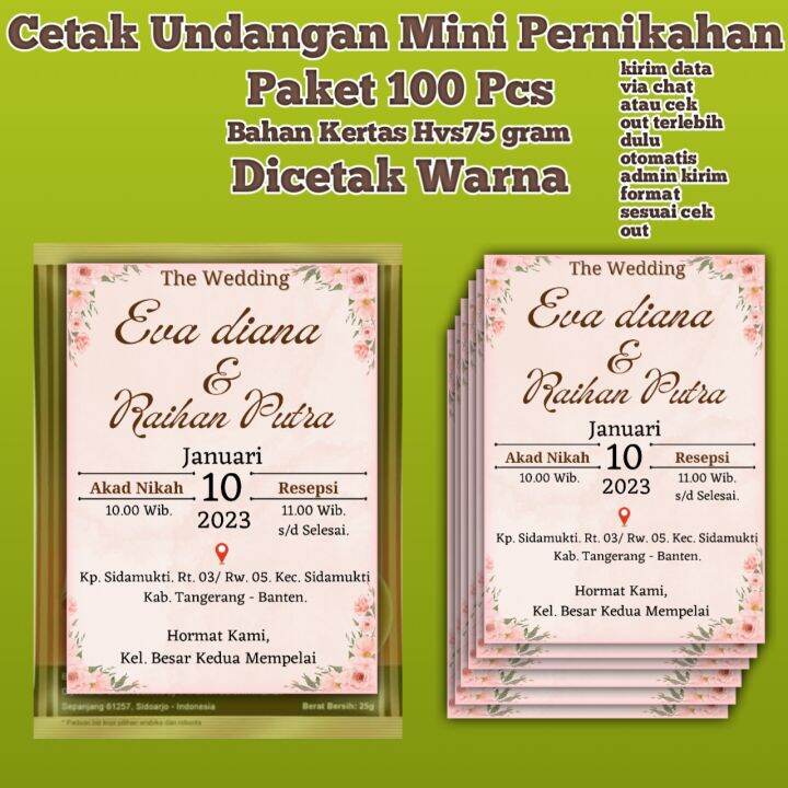 Undangan Pernikahan Mini Untuk di Kopi/Masako/Dll | Lazada Indonesia