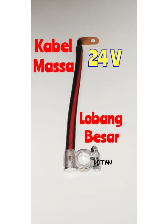 KABEL MASSA MASA AKI JENIS SKUN DAN KEPALA AKI NS50 24V 30CM CABLE ...