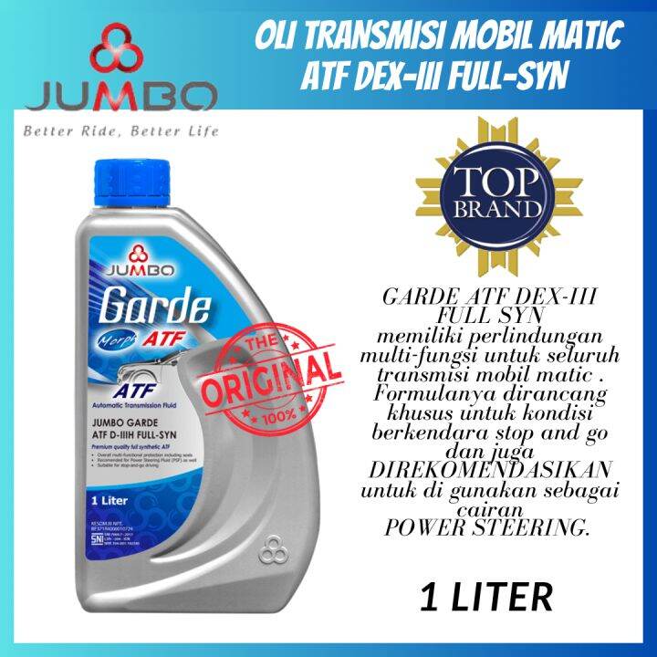 OLI TRANSMISI MOBIL MATIC/OLI POWERSTERING "JUMBO GARDE ATF D-III FULL ...