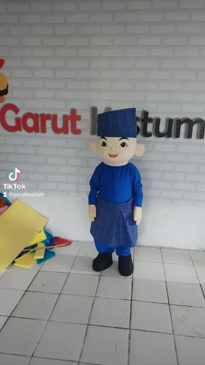 Kostum maskot badut karakter ipin minang setelan lucu costume karnaval ...