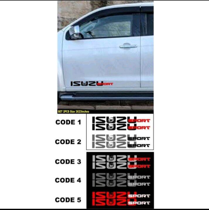 ISUZU SPORT Sticker for Dmax/Crosswind/Mu-X 2pcs Set | Lazada PH