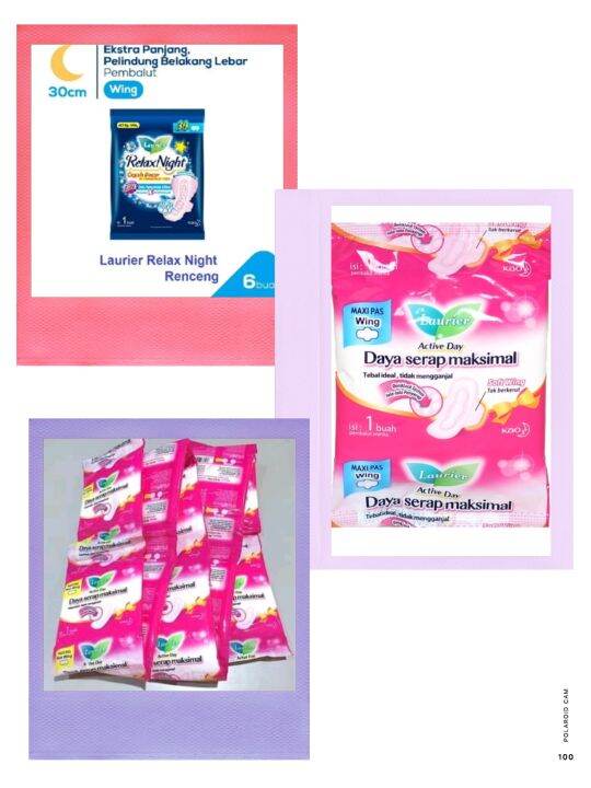 Pembalut wanita Laurier renceng extra Maxi wings dan non wings isi 10 ...