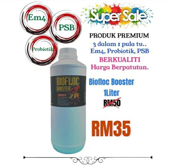 BIOFLOC Booster - Em4 + Psb + Probiotic -Aquaculture system(Lobster Air ...