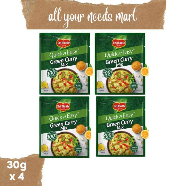 Del Monte | Quick and Easy Green Curry Mix 30g x 4 | Lazada PH