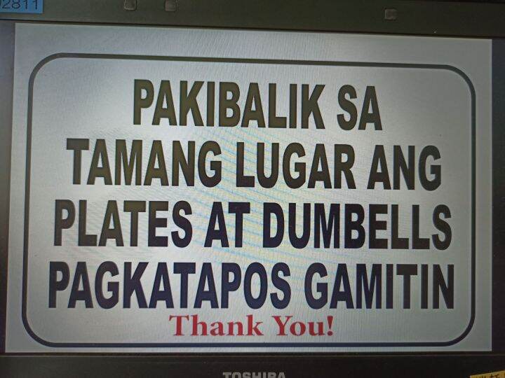 Paki balik sa Tamang lugar ang plates at dumbes Signage A4 Size PVC ...