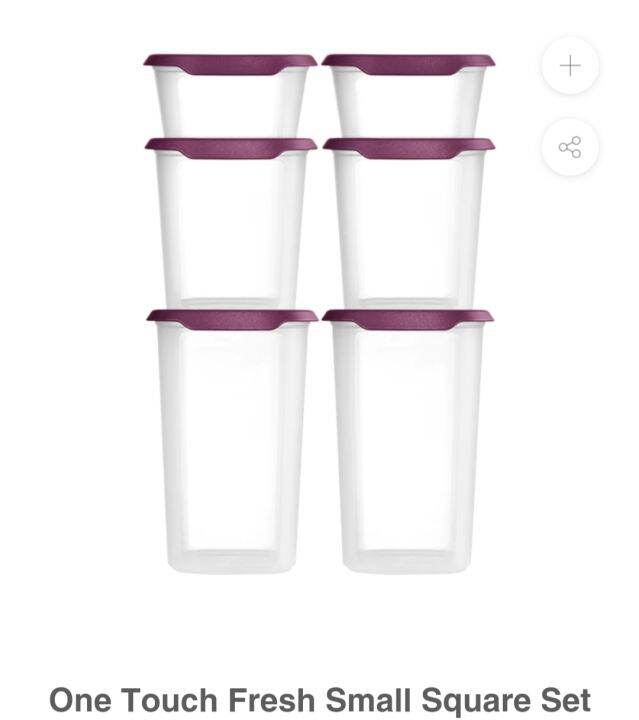 Tupperware One Touch Fresh Square Sets(6 Pcs) | Lazada