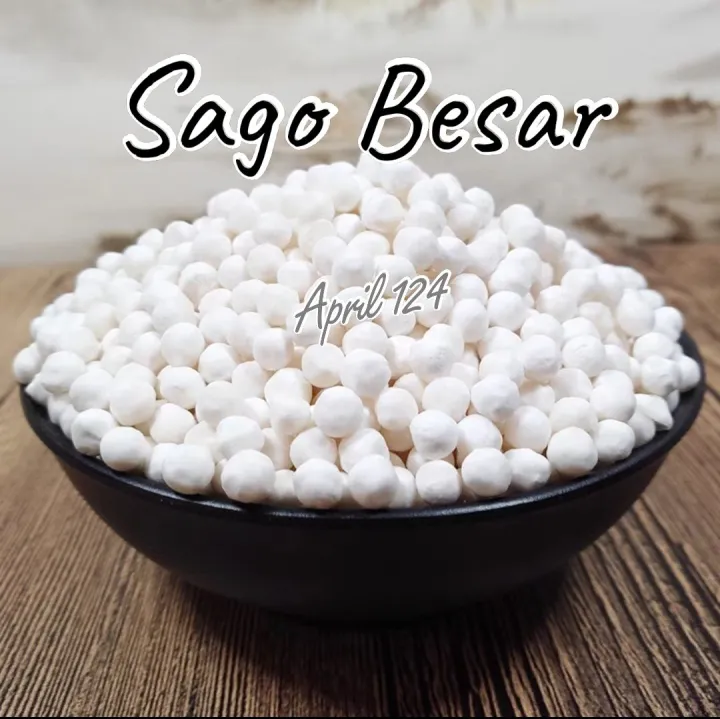 Sago Putih Besar/Kasar 250g |sago Besar | Sago Pearl Big | Lazada