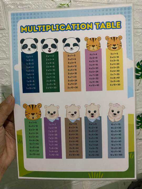 A4 Laminated Multiplication Table | Lazada PH