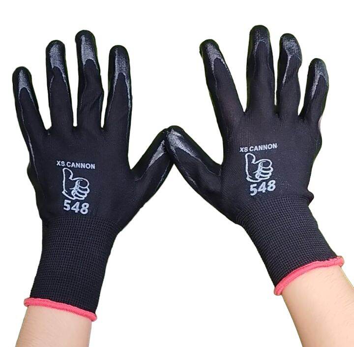 INDUSTRIAL RUBBER PALM COATED WORK GLOVES OR GRIP GLOVES FOR HANDLING ...