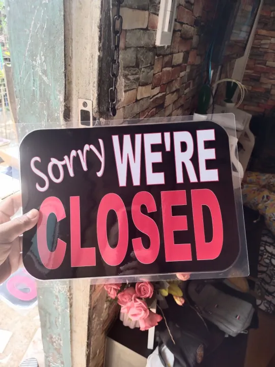 Sorry were closed signage laminated(1 side A4 laminated) | Lazada PH Sorry were closed signage laminated(1 side A4 laminated) | Lazada PH