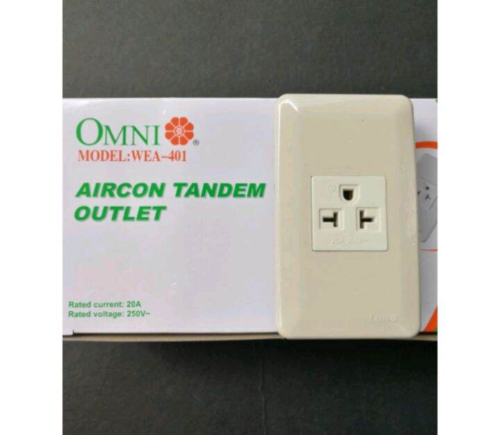 heavy duty omni aircon tandem outlet w/plate WEA-401 | Lazada PH