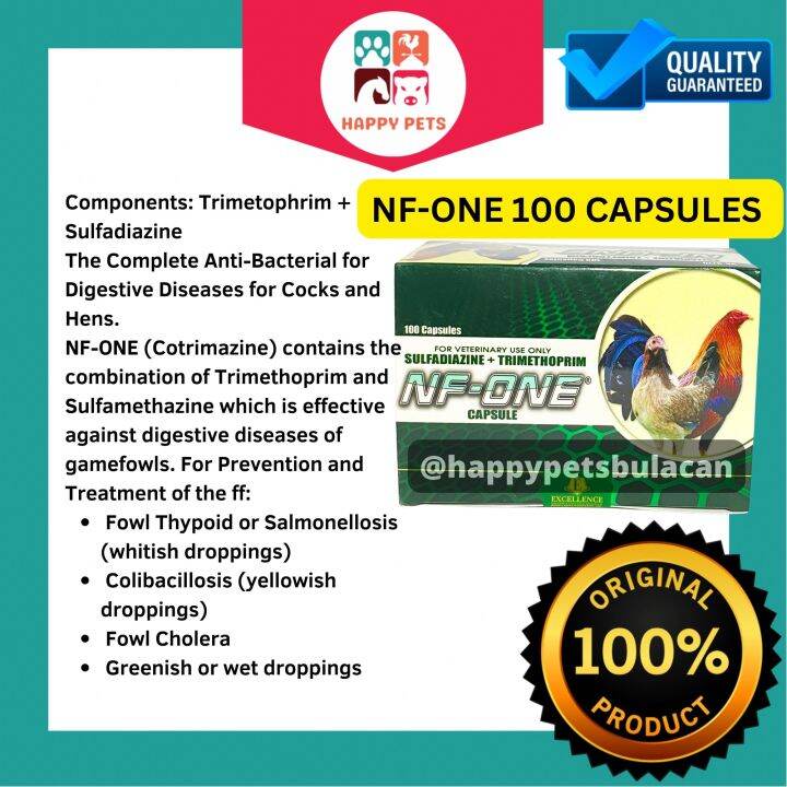 NF-ONE Capsule Trimetophrim + Sulfadiazine 100 Capsules | Lazada PH