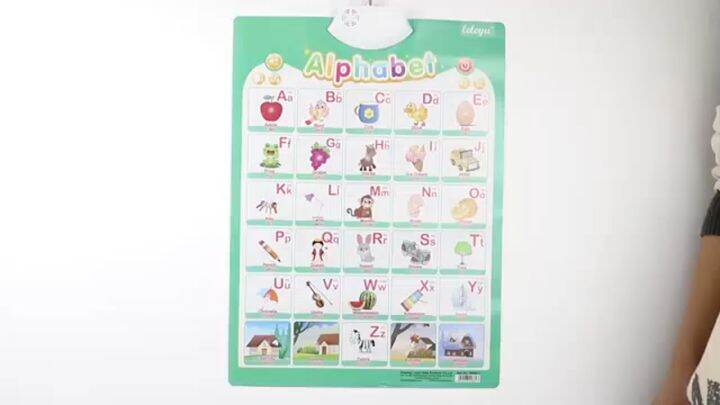 Talking Educational Wall Poster Sound Chart ABC Electronic Interactive ...