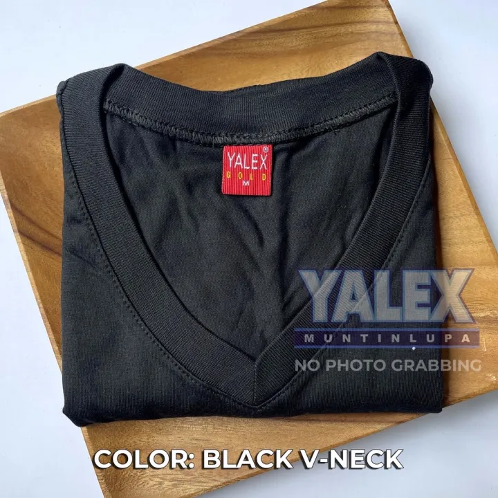 Yalex Plain T shirt V neck Black | Lazada PH