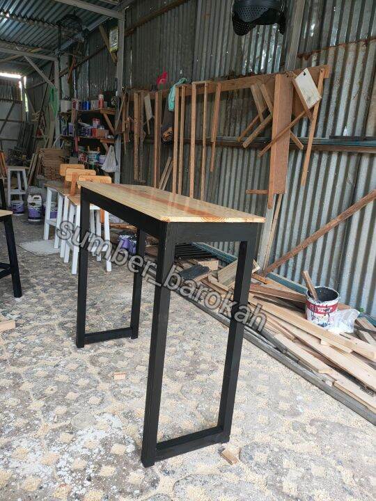 meja makan meja cafe dinding kayu jati belanda | Lazada Indonesia