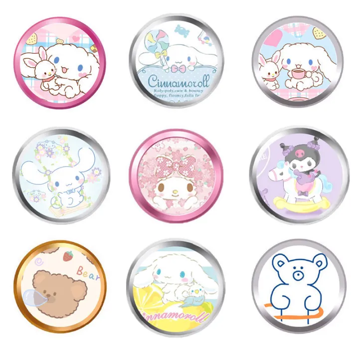 สติกเกอร์ติดลายนิ้วมือโลหะน่ารักเหมาะสำหรับปุ่ม Apple Iphone 6 7 iPad ...