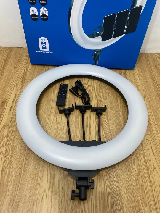 21 inch 55cm LED Dimmable Ringlight with 3cp holder & remote controller ...