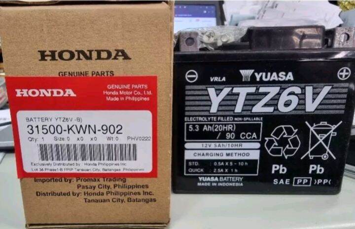 Battery for Click/beat/rs150/adv/cbr(honda-Yuasa) 31500-Kwn-902 | Lazada PH