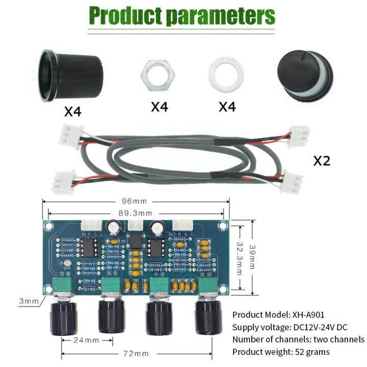 XH-A901 Digital Power Amplifier Board Supporting Tone Board DC Tone ...