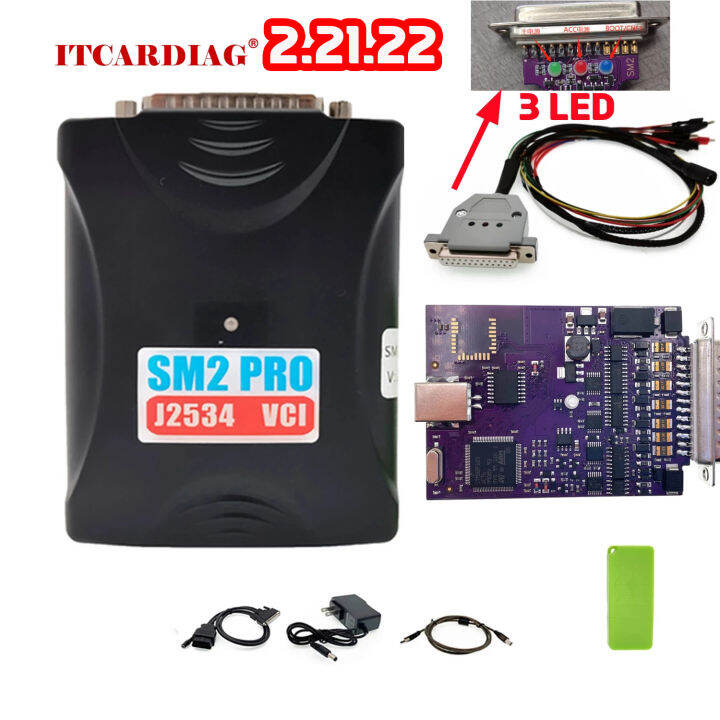 3 LED LIGHTS Boot Bench Cable DB25 ECU Bench Pinout Cable for SM2 PRO J2534 VCI Read and Write ...