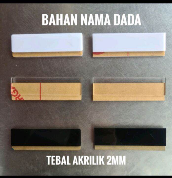 Akrilik Name Tag Papan Nama Dada 8X2 Putih | Lazada Indonesia