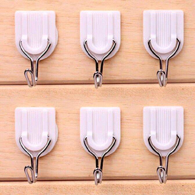 LC - Gantungan Tempel Hook Kait Isi 6 Pcs Gantungan Dinding Kamar Mandi ...