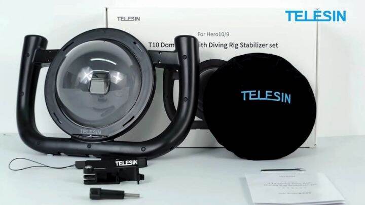 Telesin GoPro Hero 11, 10, 9 Dome Port Waterproof Case Stabilizer Tray ...