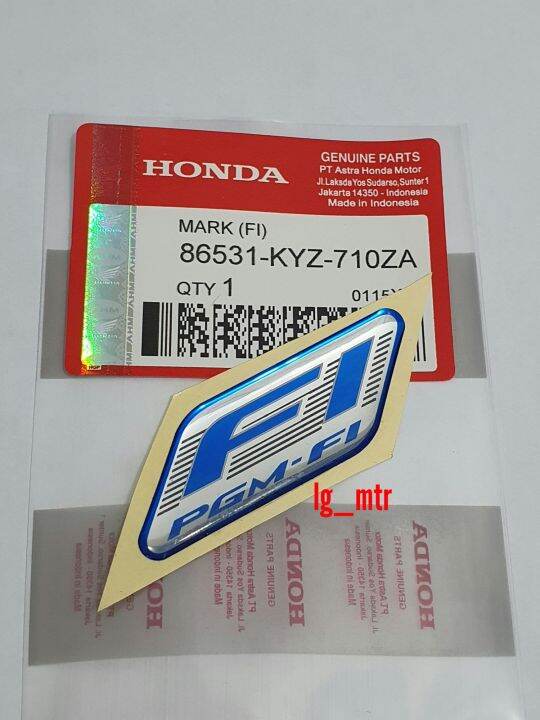 STIKER EMBLEM PGM FI LOGO FI BEAT VARIO 110 125 BLADE 125 SUPRA X 125 ...
