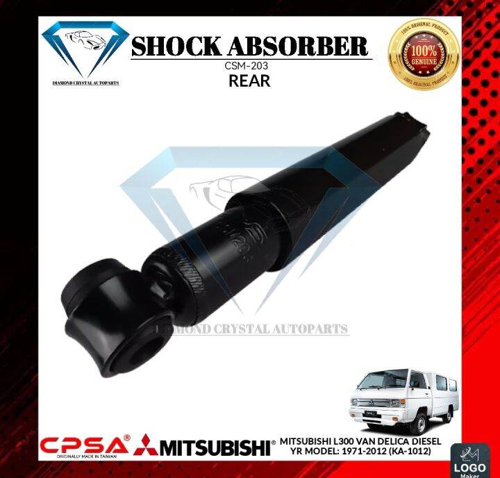 SHOCK ABSORBER MITSUBISHI L300 VAN DELICA DIESEL 1971-2012 REAR (FLUID ...