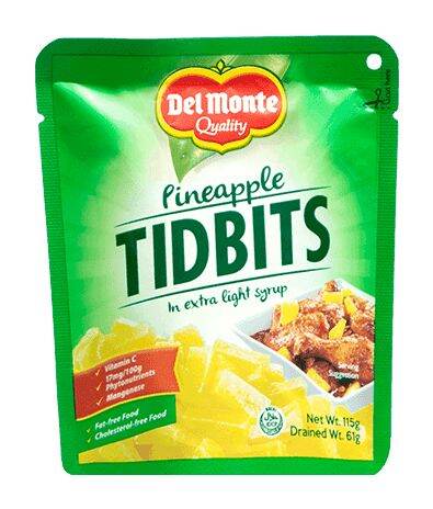 Del Monte Pineapple Tidbits 115g | Lazada.co.th