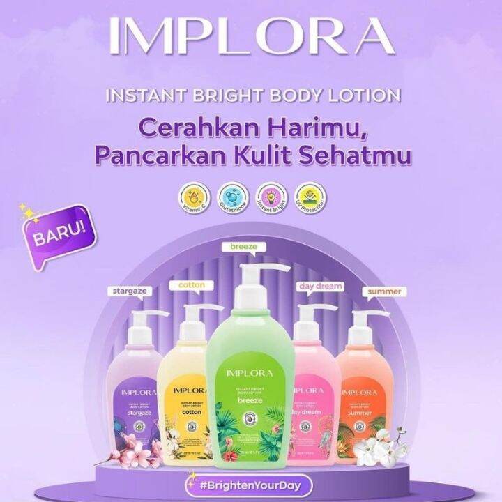 IMPLORA Instant Bright Body Lotion 300ml | Lazada Indonesia