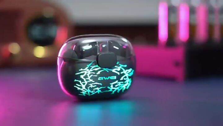 PDM Awei T52 Pro Wireless Earbuds TWS Bluetooth Earphones with RGB ...