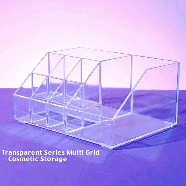 ️ ACRYLIC TRANSPARENT MULTI GRID COSMETICS STORAGE CASE ️by Miniso ...