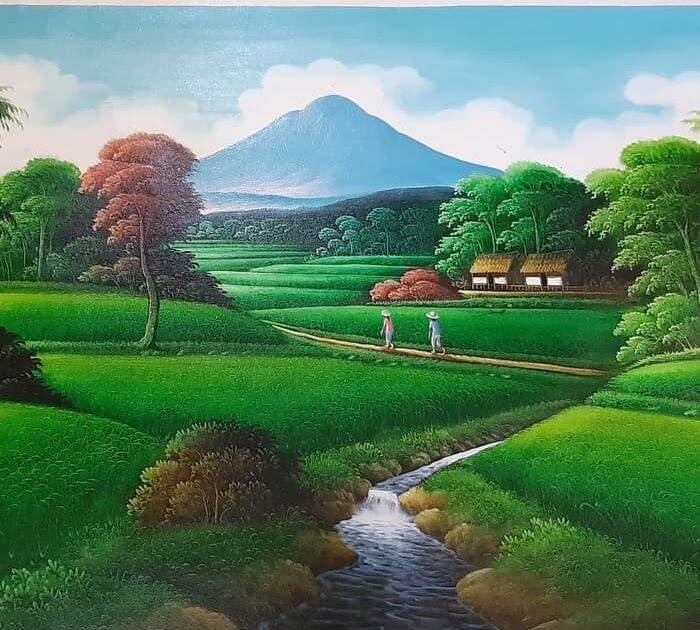 Poster Cetak, PEMANDANGAN INDAH, Ukuran JUMBO, 100×70cm/P03/Lukisan ...