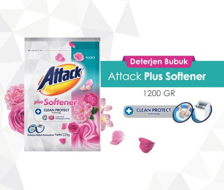 Attack plus softener deterjen bubuk konsentrat 1,2 kg | Lazada Indonesia