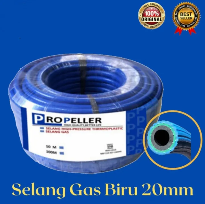 Selang gas Elpiji 5 Lapis Biru PROPELLER 50 Meter | Lazada Indonesia