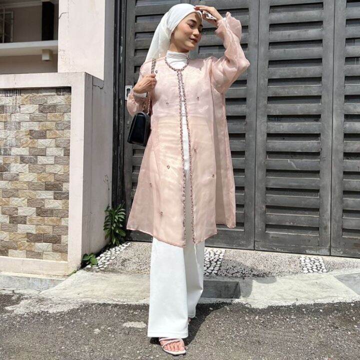 Outer Organza Premium / Cardigan Organza / Baju Kondangan | Lazada ...