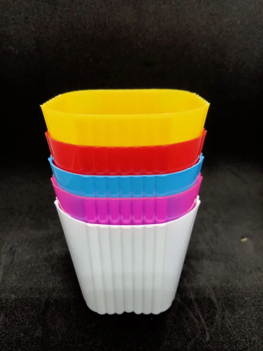Square corrugated pots Size: 3x3 inches, (sold by 12 pcs) | Lazada PH