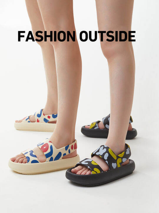 UTUNE Outdoor Sandals for Women Summer Platform Shoes Printing Beach ...