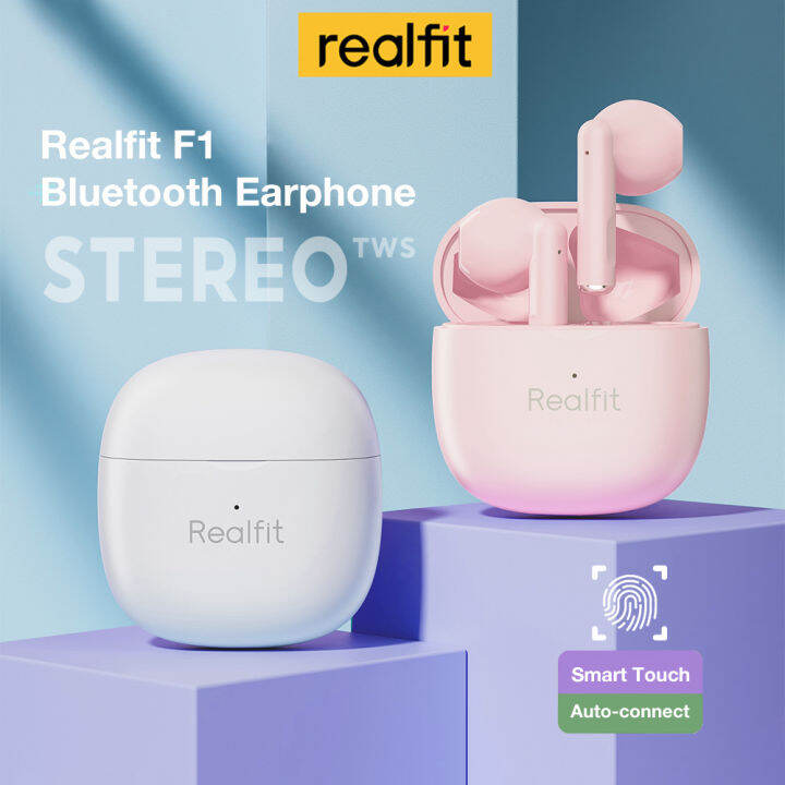 Realfit F1 Wireless Earbuds Bluetooth 5.3 Earphone with Microphone ...