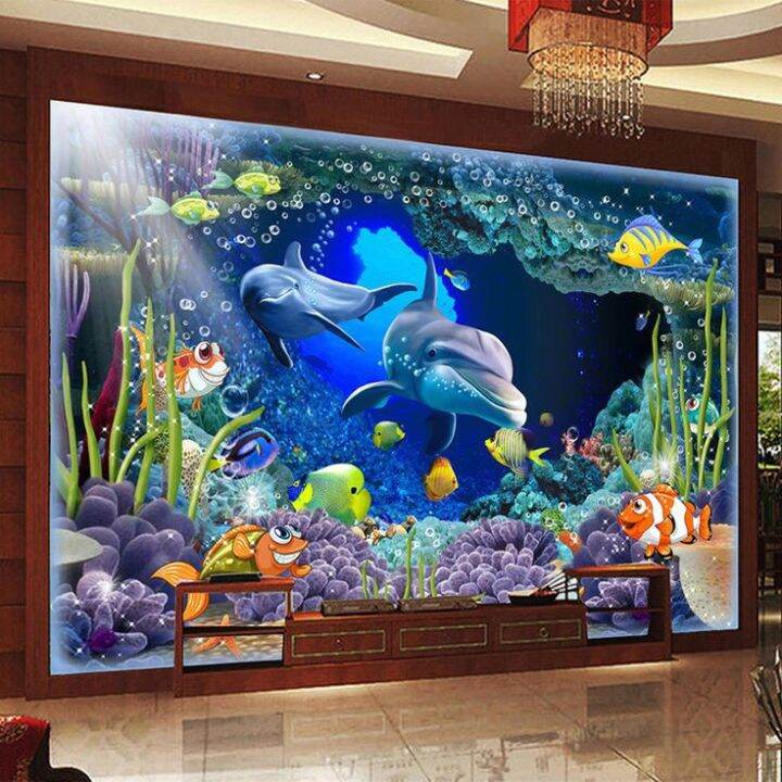 WALLPAPER CUSTOM IKAN 3D WALLPAPER BAWAH LAUT 3D - TERMURAH WALLPAPER ...